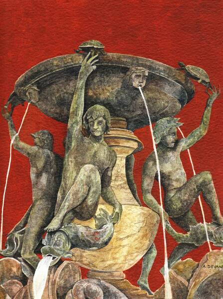 Artwork - Piazza Mattei, na by... by Andy Devane