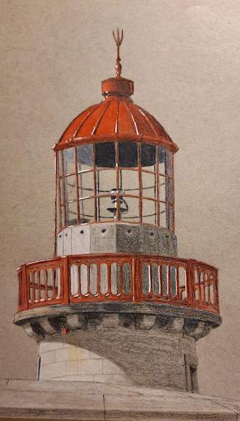 Irish Art | East Pier lighthouse,Dun La... by Conor Quinlan