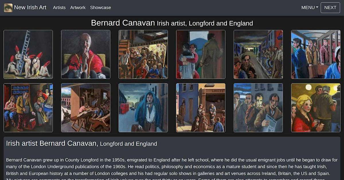 Irish artist - Bernard Canavan - Longford and England