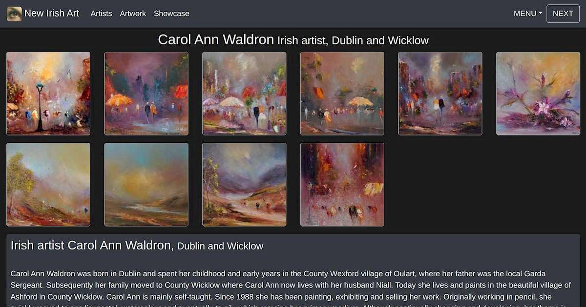 Irish artist - Carol Ann Waldron - Dublin and Wicklow