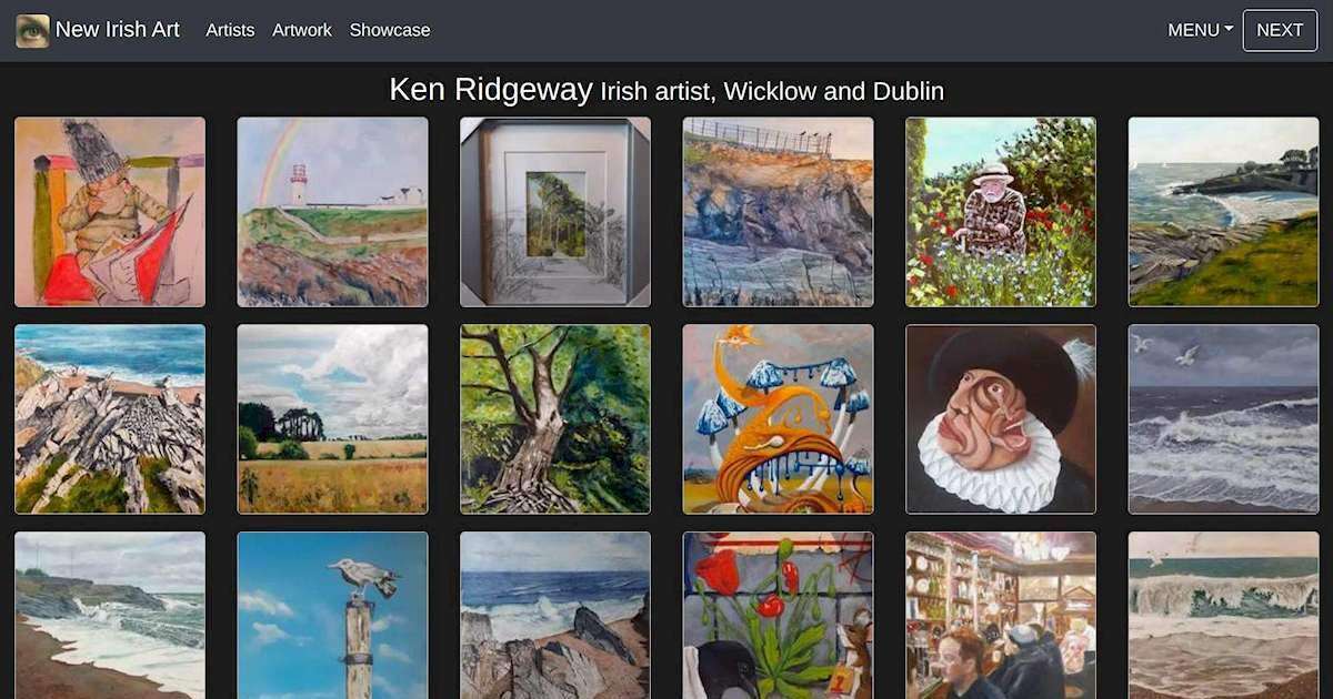 Irish artist - Ken Ridgeway - Wicklow and Dublin