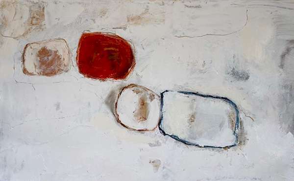 Irish Art | Abstract Landscape with Red by Rebecca Thorne